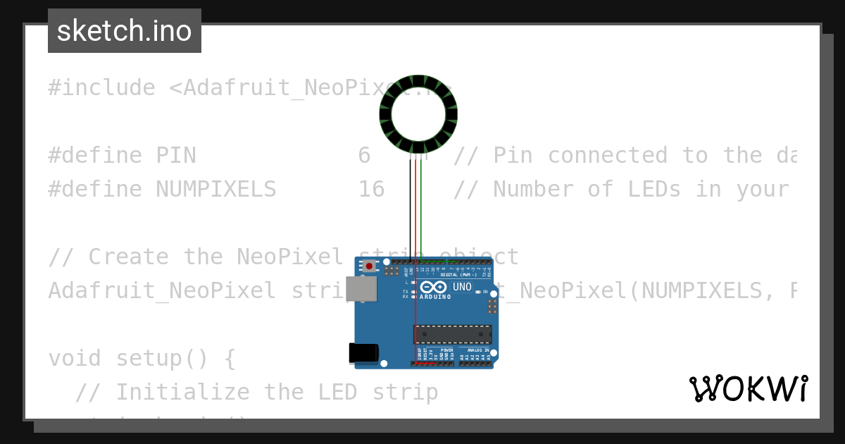 Ledstrip Wokwi Esp32 Stm32 Arduino Simulator 