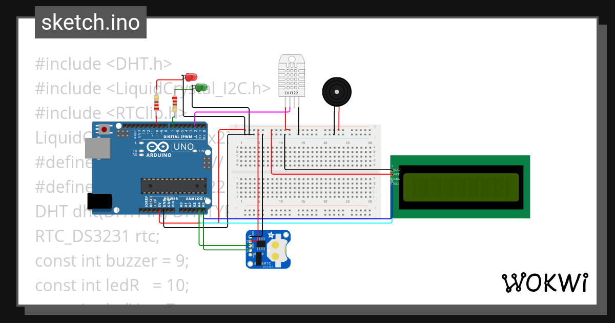 proyecto con reloj - Wokwi ESP32, STM32, Arduino Simulator
