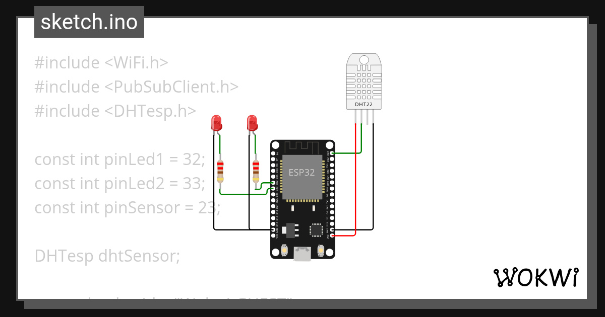 2LedTempHum_Lab6 - Wokwi ESP32, STM32, Arduino Simulator