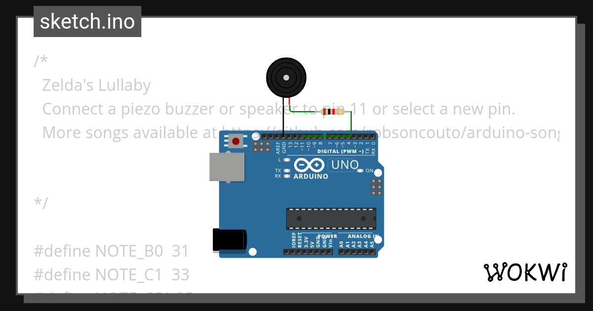 Zelda - Wokwi ESP32, STM32, Arduino Simulator