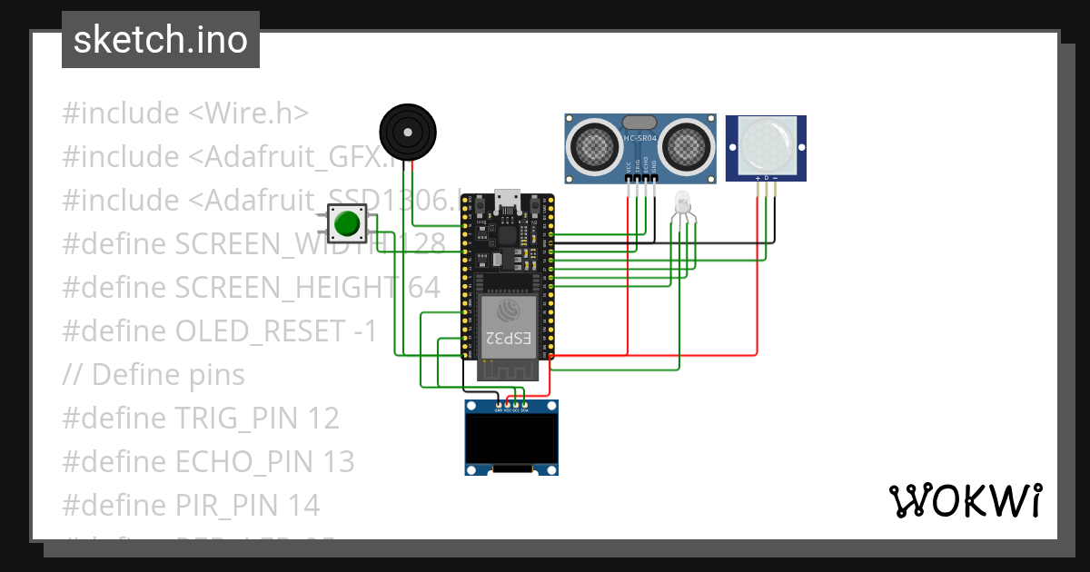 Sensor for cermin pintar - Wokwi ESP32, STM32, Arduino Simulator