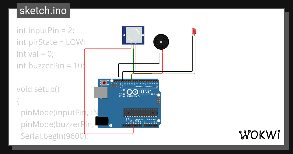 PIR SENSOR with BUZZER OK - Wokwi ESP32, STM32, Arduino Simulator PIR SENSOR with BUZZER OK - Wokwi ESP32, STM32, Arduino Simulator