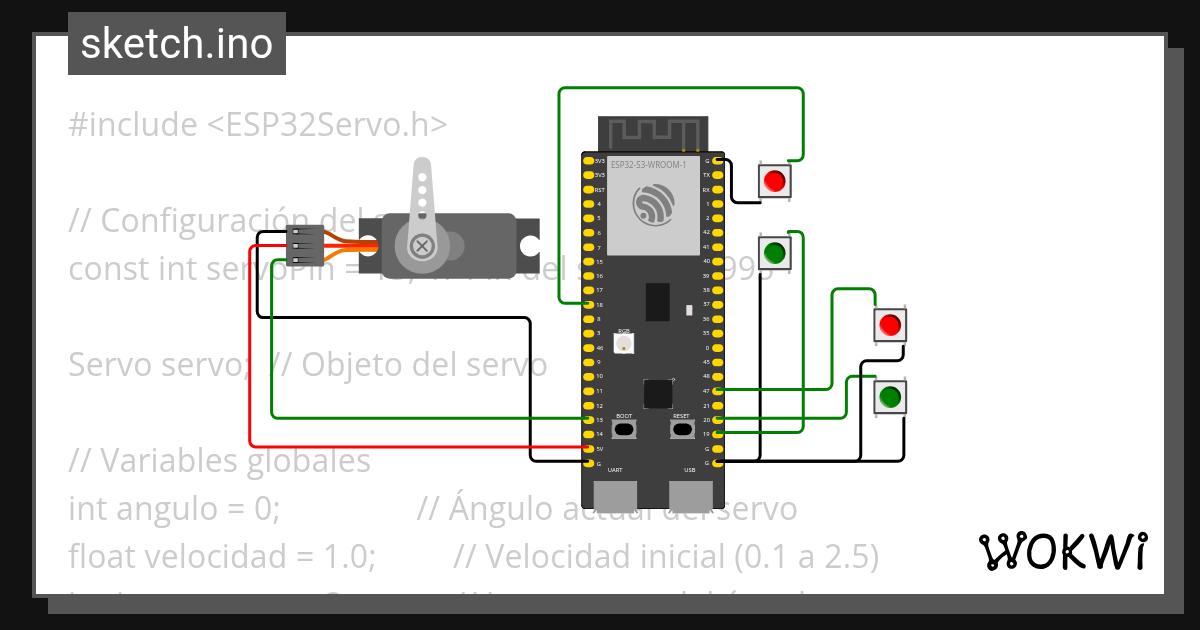 MD D only servo - Wokwi ESP32, STM32, Arduino Simulator