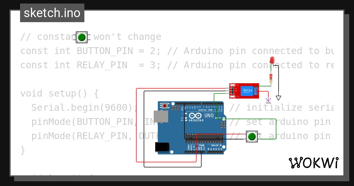 Solenoid Valve W Relay Wokwi Esp32 Stm32 Arduino Simulator