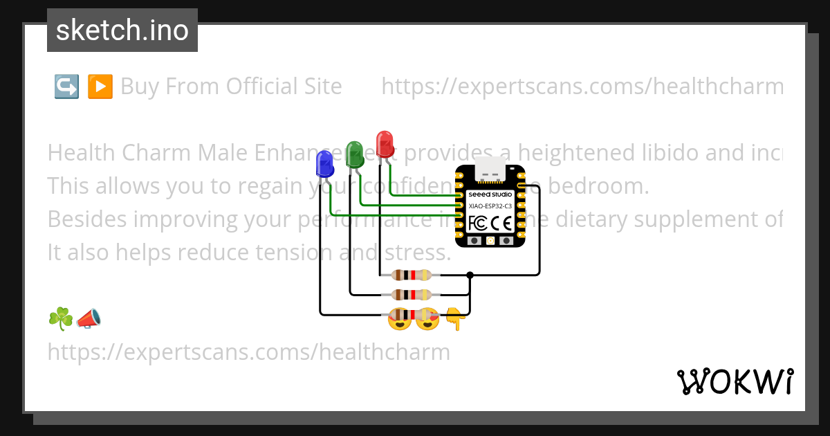 Health Charm Male Enhancement Copy - Wokwi ESP32, STM32, Arduino Simulator