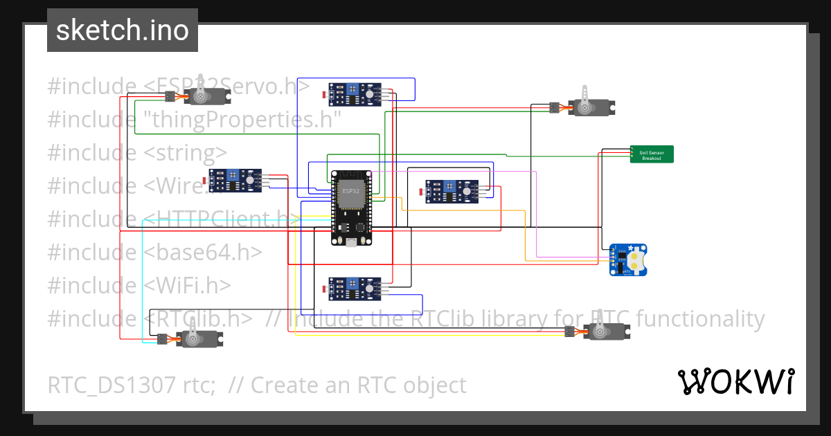 Smart Plant Pot Code - Wokwi ESP32, STM32, Arduino Simulator