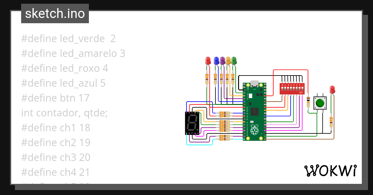7 seg - Wokwi ESP32, STM32, Arduino Simulator
