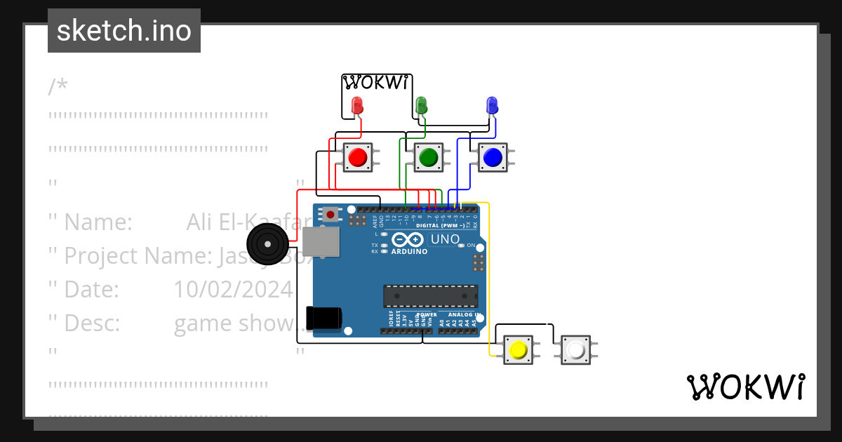 Jasey Box Game - Wokwi ESP32, STM32, Arduino Simulator