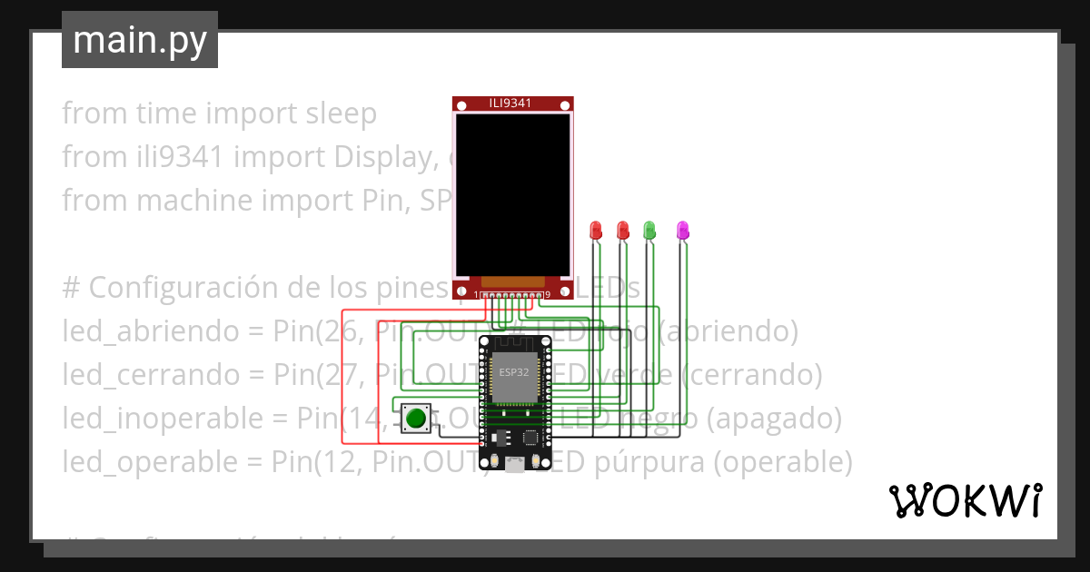 Control de puerta de garage Copy - Wokwi ESP32, STM32, Arduino Simulator