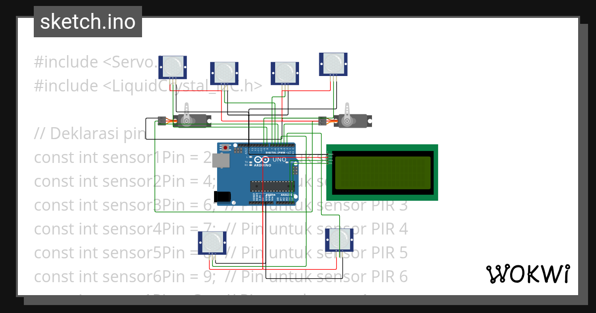 parkir bayr 2000 - Wokwi ESP32, STM32, Arduino Simulator