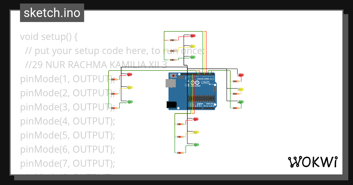 LAMPU PEREMPATAN_AMEL - Wokwi ESP32, STM32, Arduino Simulator