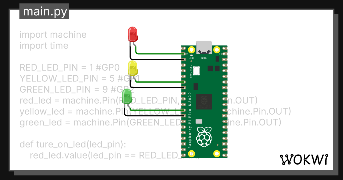 Automatic Traffic light simuklation using Micropython on the Raspberry ...