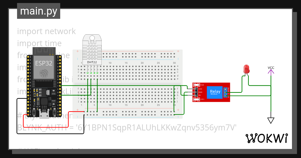 blynk - Wokwi ESP32, STM32, Arduino Simulator