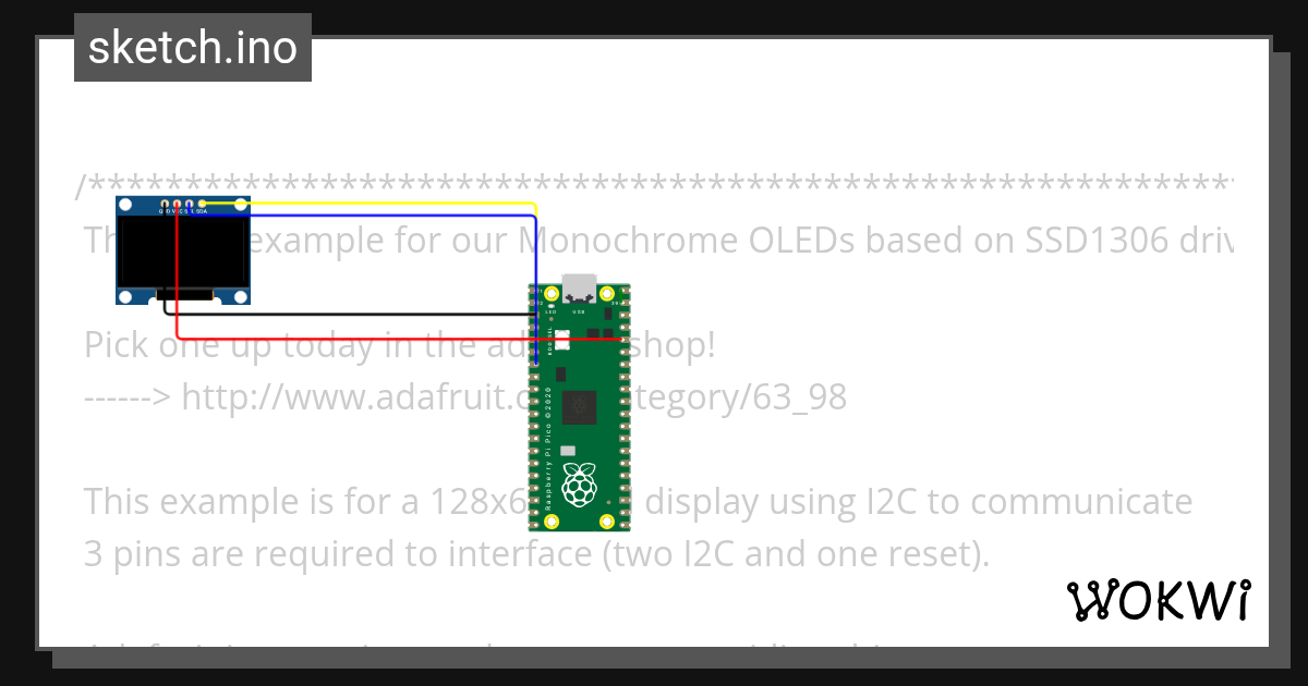 Pico_Oled - Wokwi ESP32, STM32, Arduino Simulator