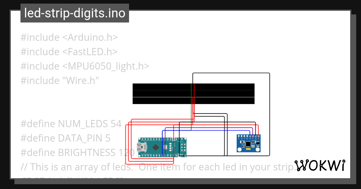 Led Strip Hat Moving Wokwi Esp32 Stm32 Arduino Simulator 