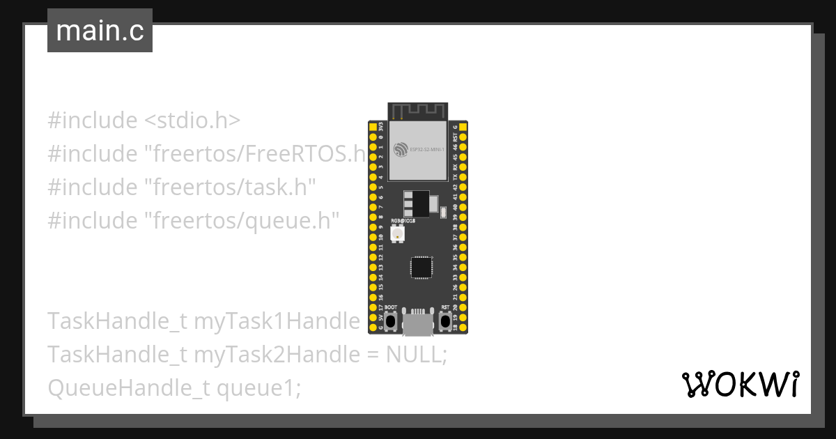ESP_Queue - Wokwi ESP32, STM32, Arduino Simulator