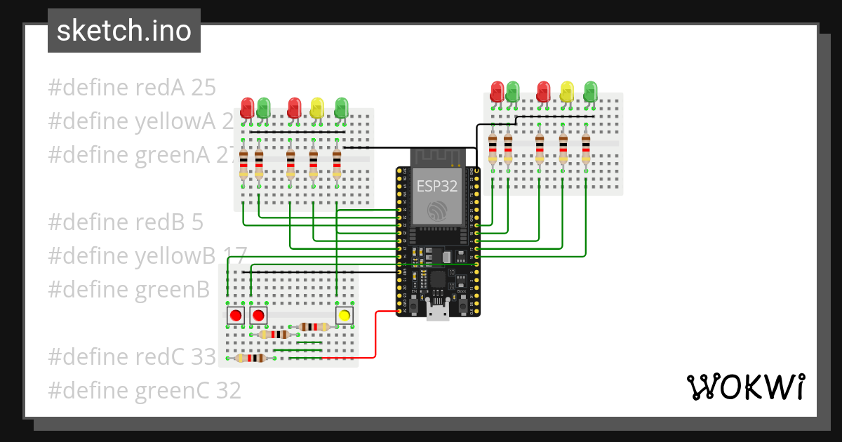 Semaphores - Wokwi ESP32, STM32, Arduino Simulator
