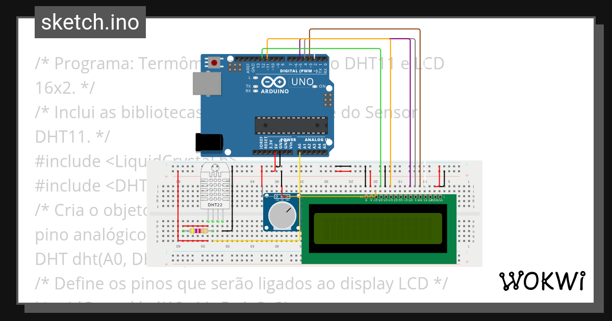 Termômetro Digital - Wokwi ESP32, STM32, Arduino Simulator