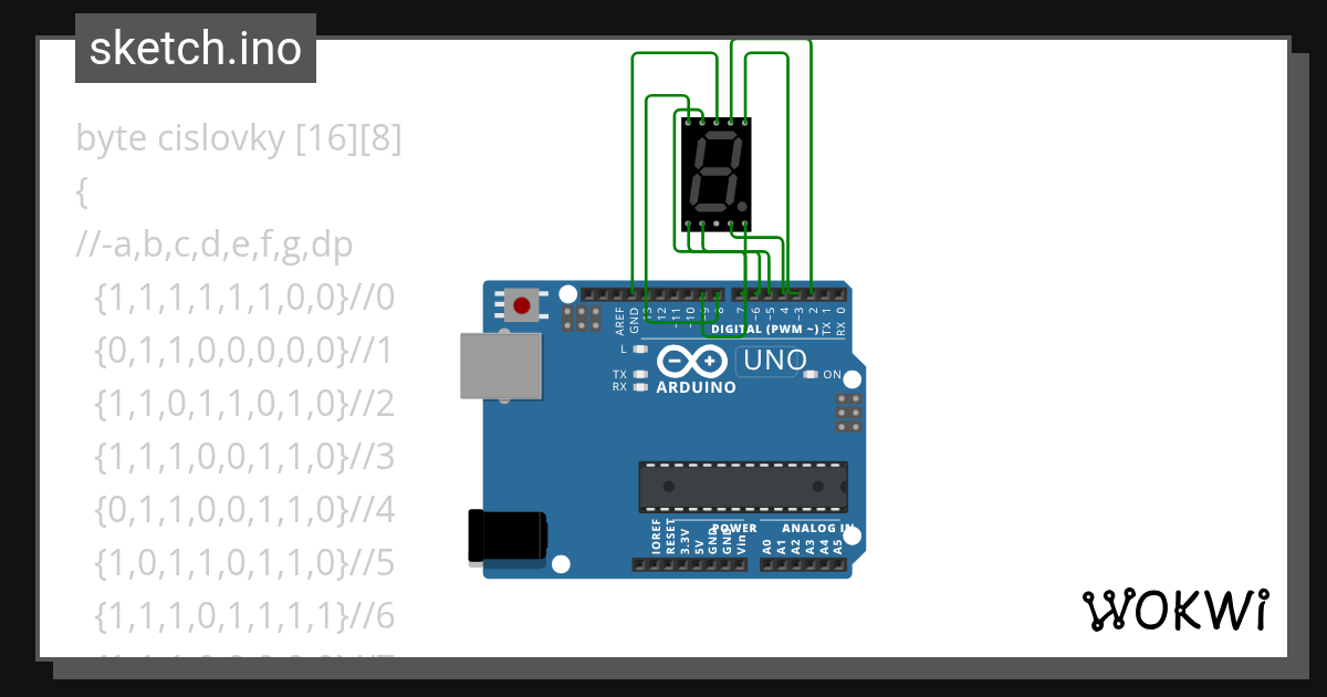 7SEG - Wokwi ESP32, STM32, Arduino Simulator
