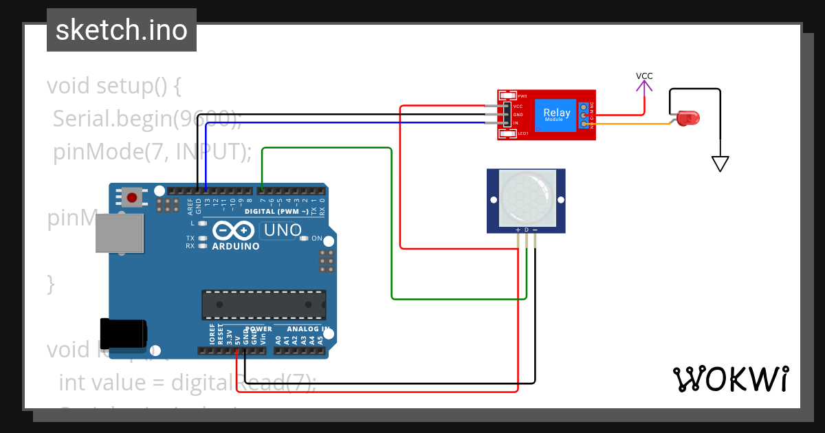 Security Light Wokwi Esp32 Stm32 Arduino Simulator 6637