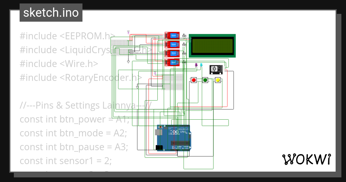 project filling machine - Wokwi ESP32, STM32, Arduino Simulator