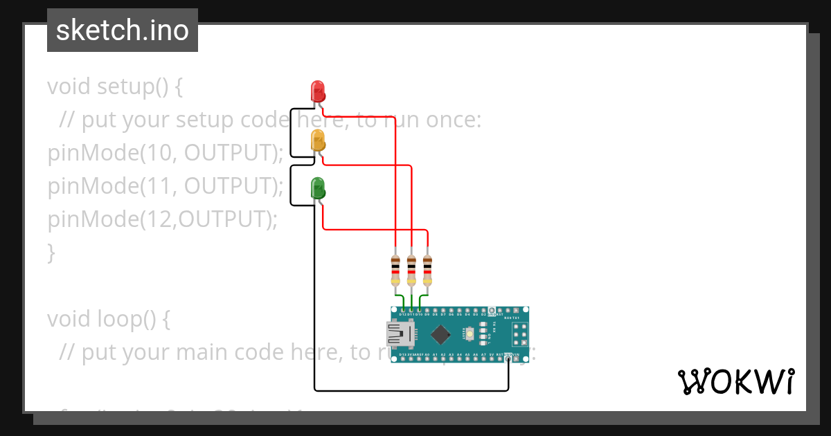 Traffic Lights Wokwi Esp32 Stm32 Arduino Simulator