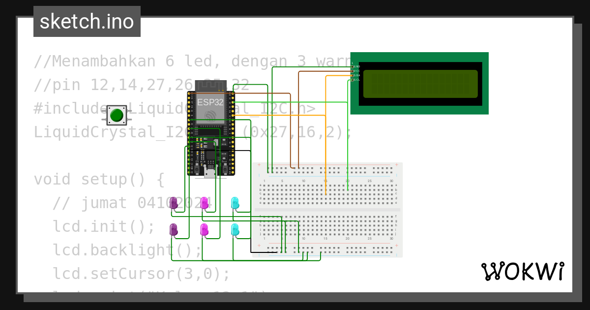 121 Lcd 12c Wokwi Esp32 Stm32 Arduino Simulator