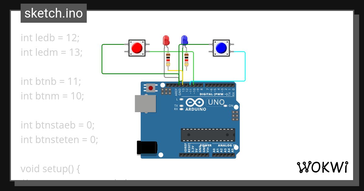 Projek Lampu Menyala Wokwi Esp32 Stm32 Arduino Simulator 8875