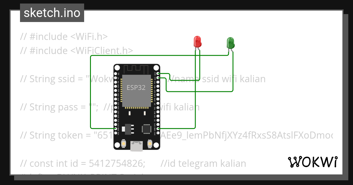 esp32 telegram led ardii - Wokwi ESP32, STM32, Arduino Simulator