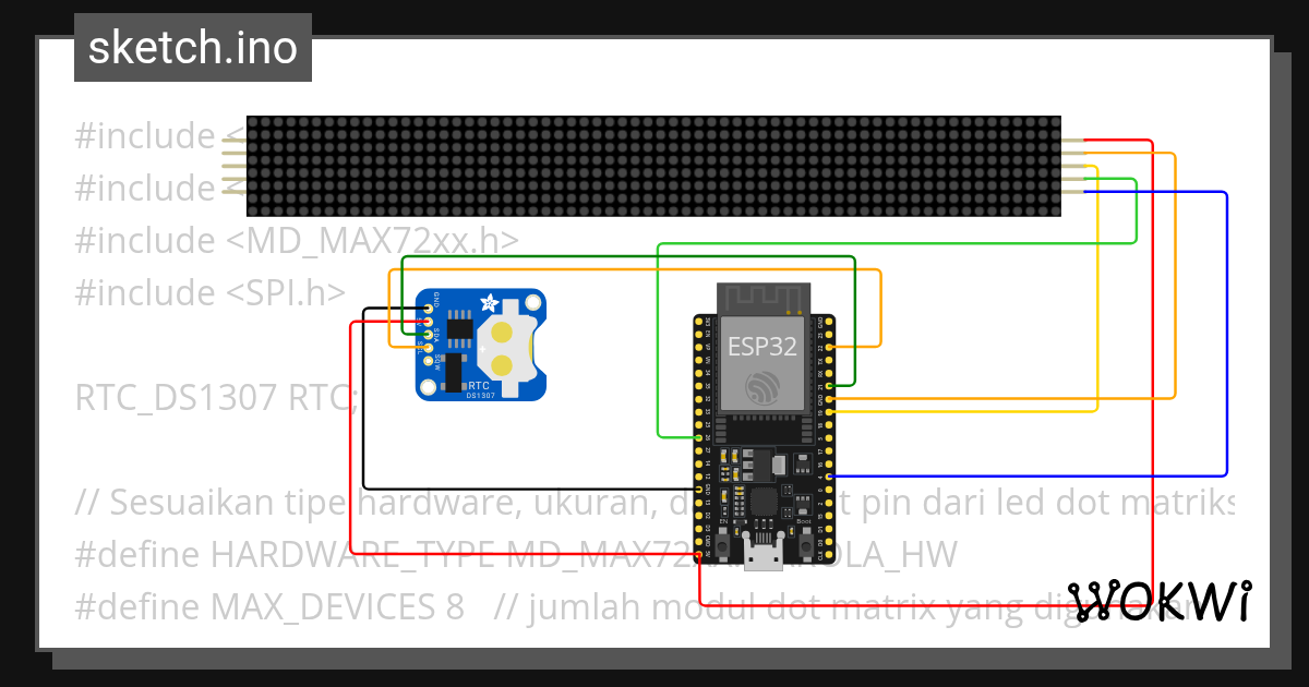 Selvi Ferawati Led Matriks Wokwi Esp32 Stm32 Arduino Simulator 9507