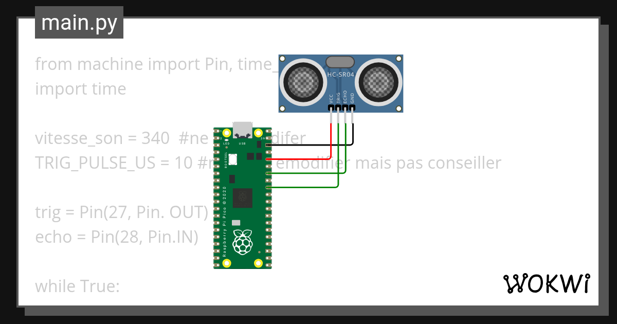 capture ultrason - Wokwi ESP32, STM32, Arduino Simulator