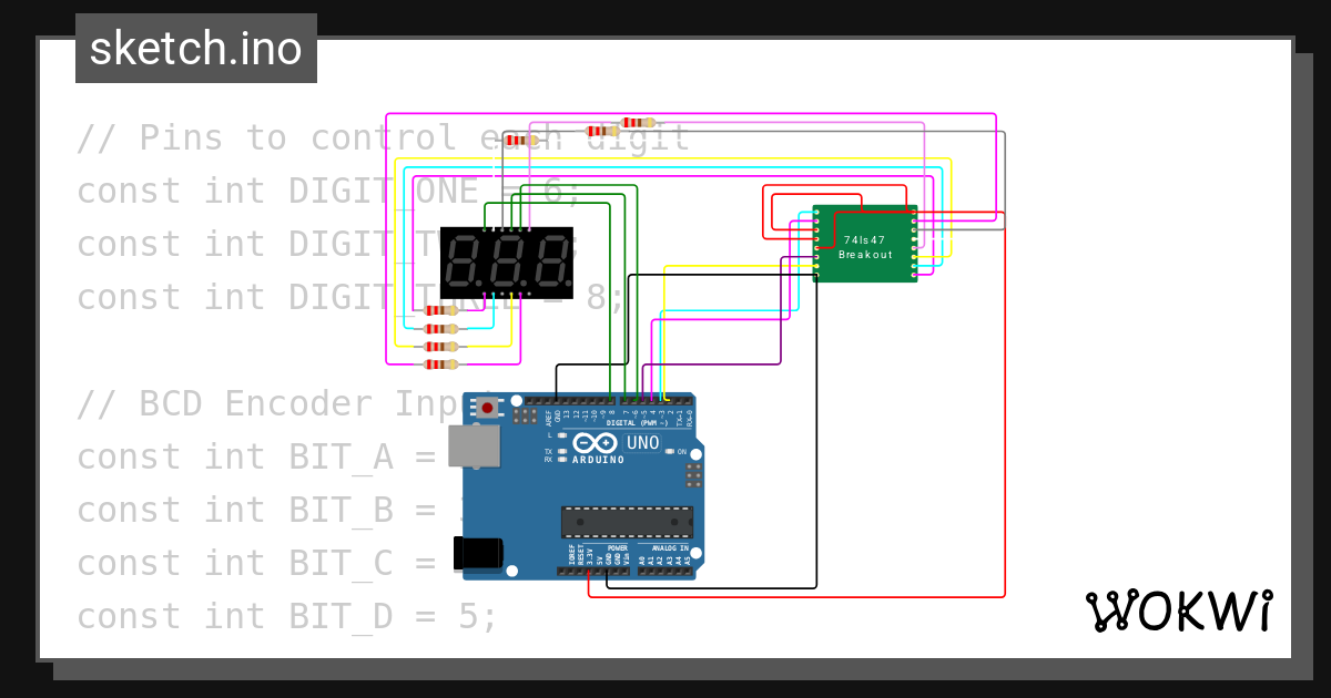3 Digit 7 Segment Display Wokwi Esp32 Stm32 Arduino Simulator