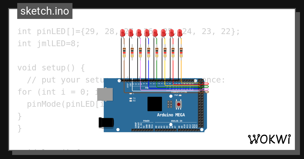 Led Array Dan 7 Segment Wokwi Esp32 Stm32 Arduino Simulator 6913