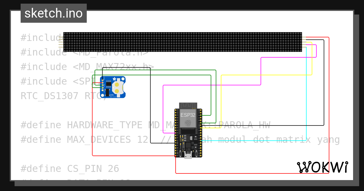 Led Matriks Rifqah K Copy 3 Wokwi Esp32 Stm32 Arduino Simulator 7398