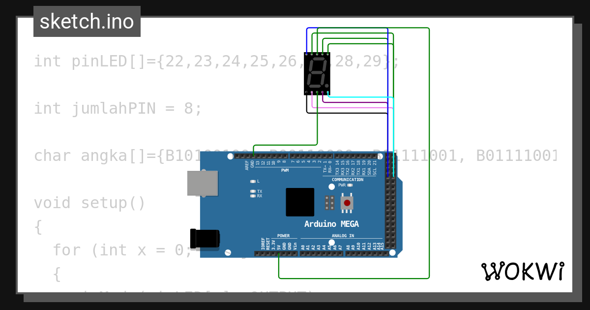 7 Segment Widya Dewi Wokwi Esp32 Stm32 Arduino Simulator