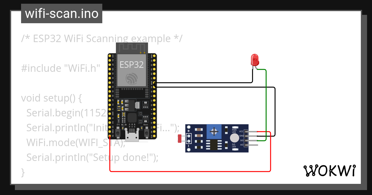sensor LDR - Wokwi ESP32, STM32, Arduino Simulator