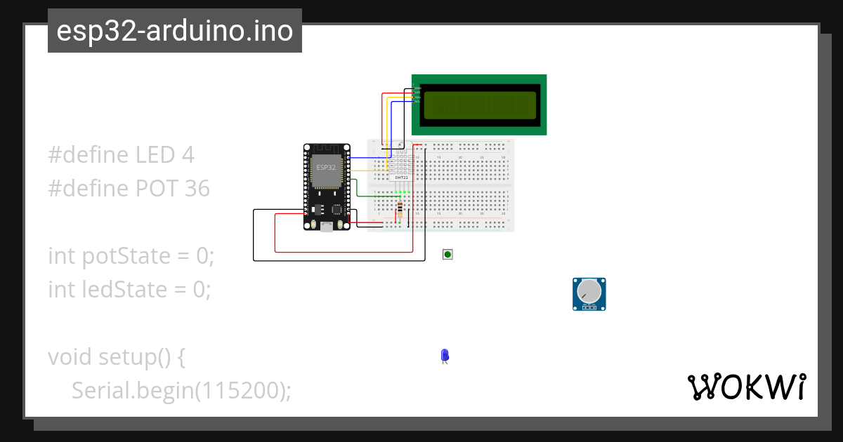 aula 4.10 entradas e saidas analogicas - Wokwi ESP32, STM32, Arduino Simulator