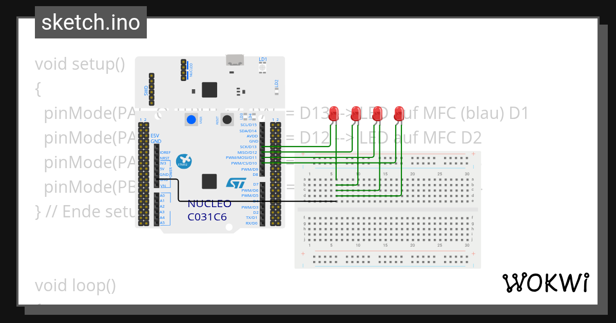 010_LED_REG_Lauflicht_MFC Copy - Wokwi ESP32, STM32, Arduino Simulator