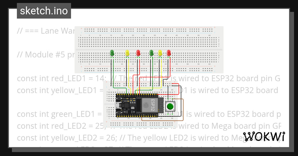 module 5 - Lane Ware - Wokwi ESP32, STM32, Arduino Simulator