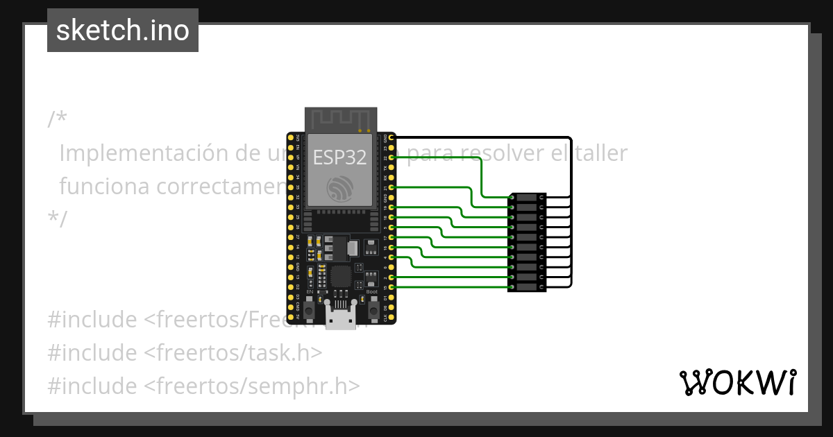 Taller_RTOS_Semaphore - Wokwi ESP32, STM32, Arduino Simulator