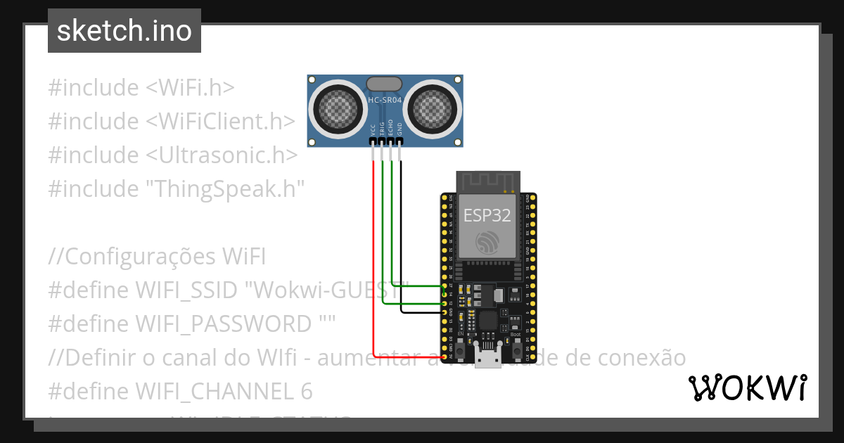 medidor de distancia funcionall - Wokwi ESP32, STM32, Arduino Simulator
