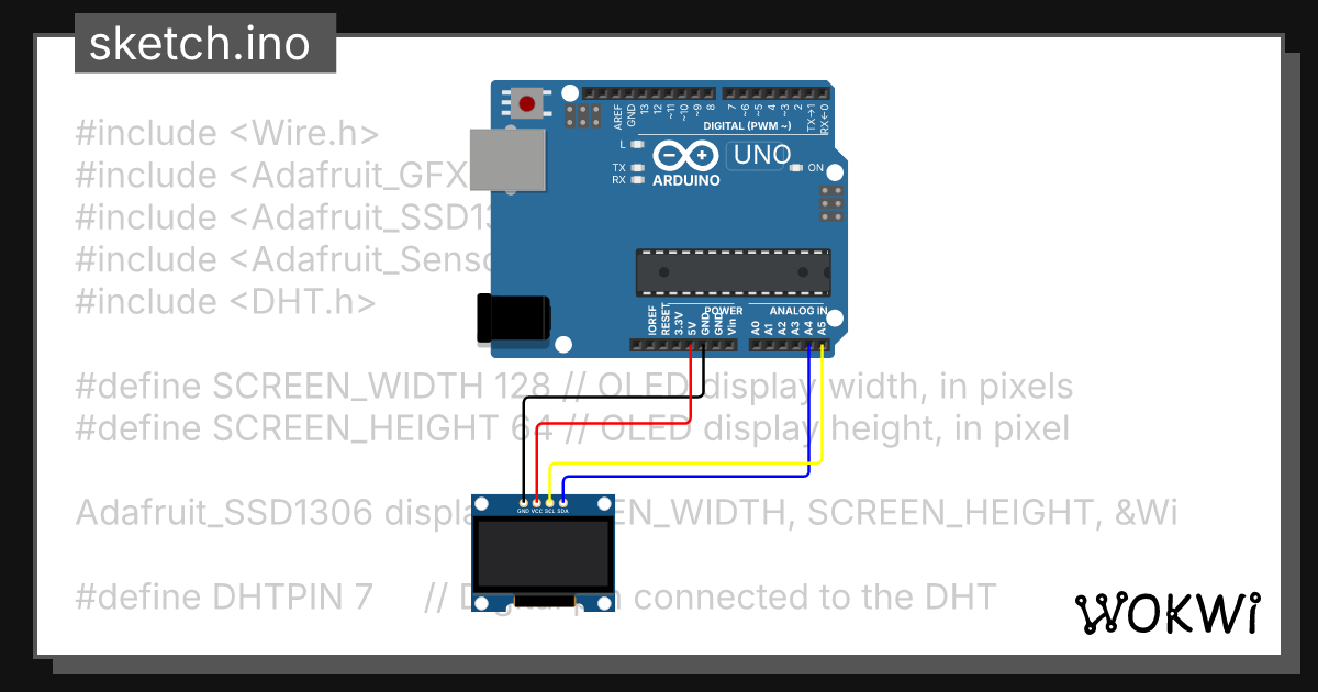 Uno+OLED - Wokwi ESP32, STM32, Arduino Simulator