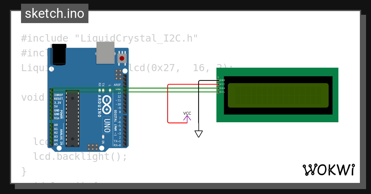 audrino _I2C LCD - Wokwi ESP32, STM32, Arduino Simulator audrino _I2C LCD - Wokwi ESP32, STM32, Arduino Simulator