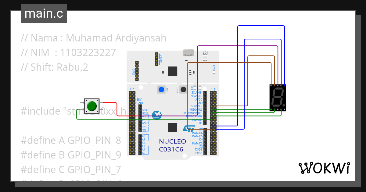 Muhamad Ardiyansah_1103223227_Rabu,2_26_TPModul2 - Wokwi ESP32, STM32, Arduino Simulator