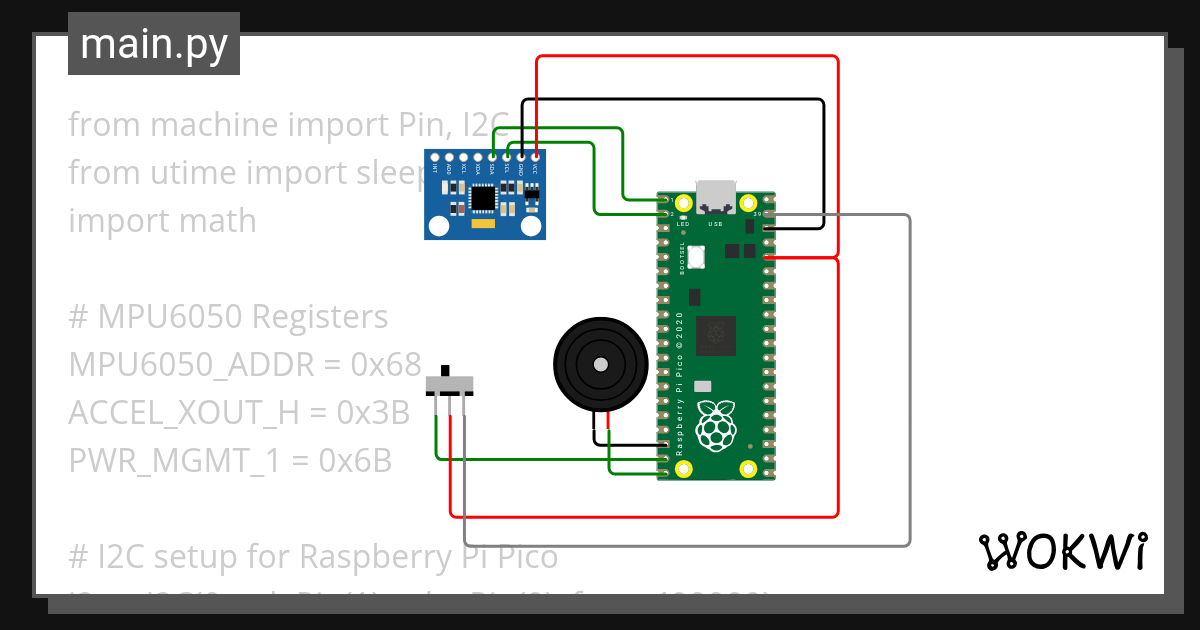 Wearable Fall Detection System Wokwi Esp32 Stm32 Arduino Simulator 3320
