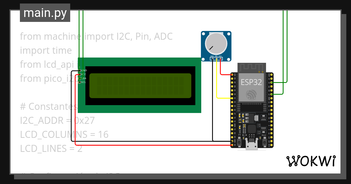 Potenciometro-lcd - Wokwi ESP32, STM32, Arduino Simulator