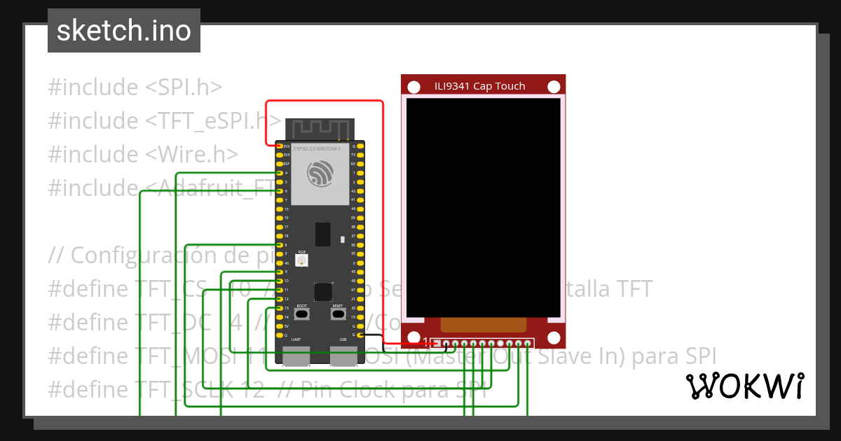 pantalla - Wokwi ESP32, STM32, Arduino Simulator