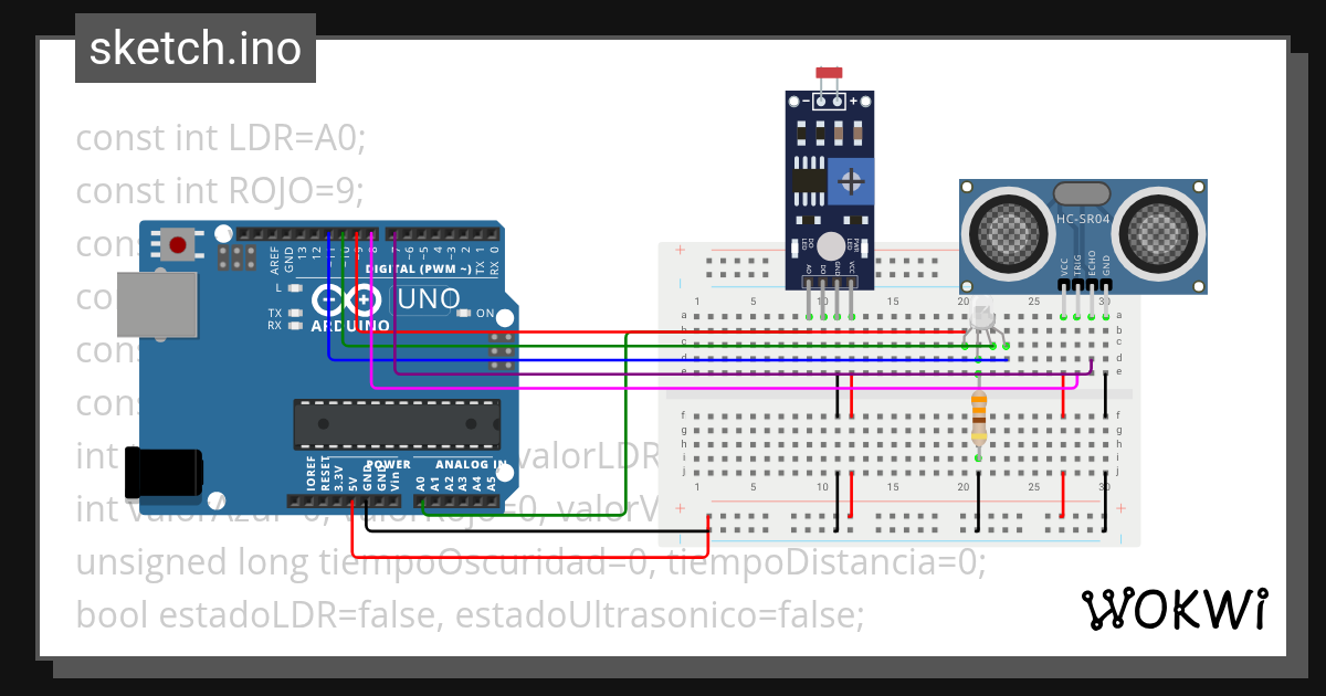 LDR_ULTRASONICO_CONTROL_TIEMPO - Wokwi ESP32, STM32, Arduino Simulator