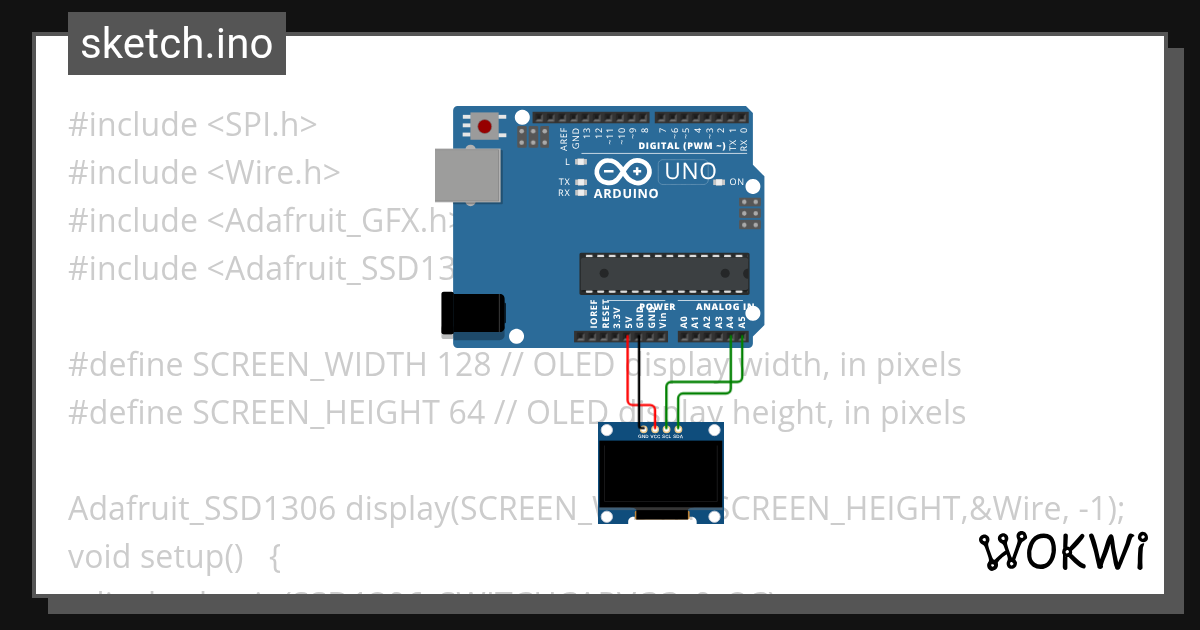 Memunculkan Teks Dengan Oled Wokwi Esp32 Stm32 Arduino Simulator
