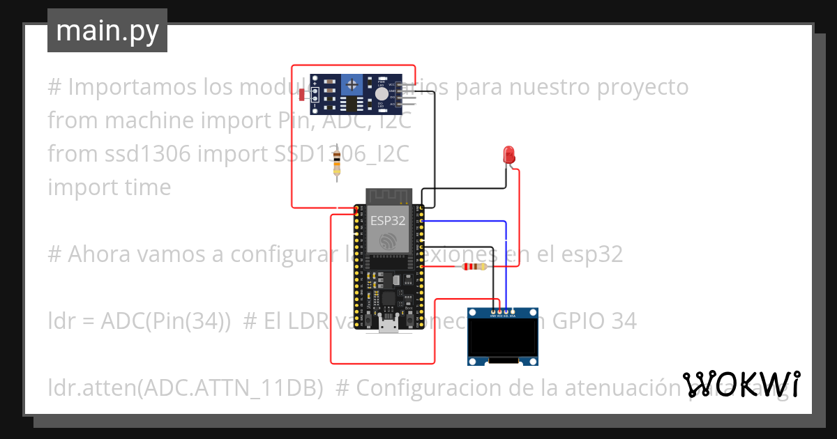 EV1 Iluminación automático MQTT - Wokwi ESP32, STM32, Arduino Simulator